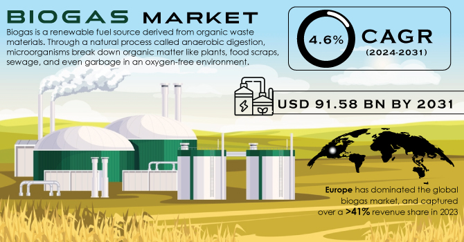 Biogas Market Size, Share, Growth Drivers & Trends by [2031]